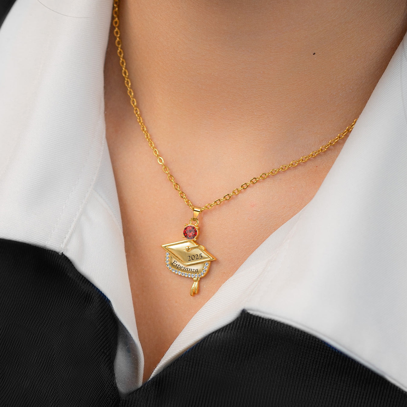 Graduation Gift - Personalized Graduation Cap Pendant Necklace With ...