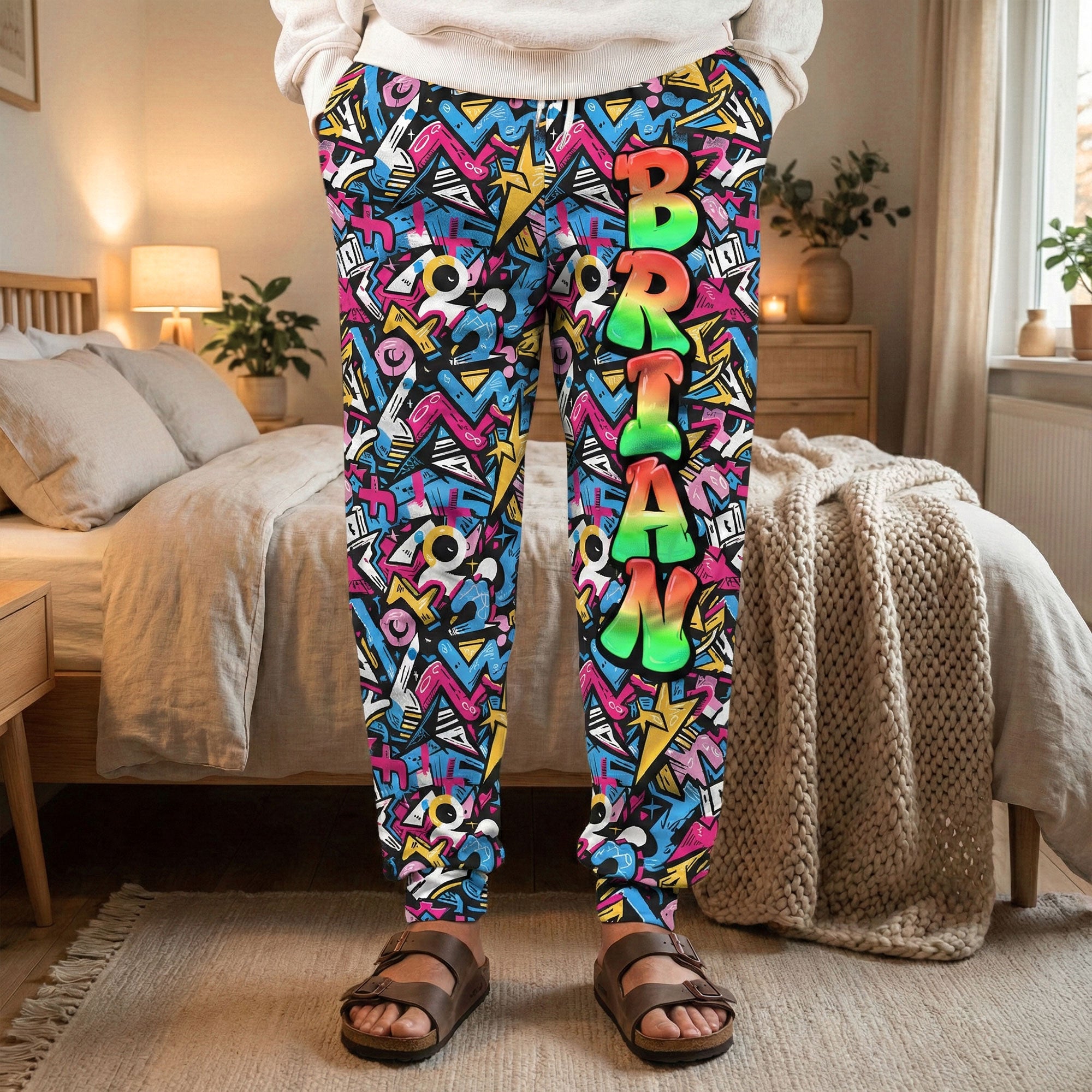 Graffiti Name Custom - Personalized Sweatpants, Lounge Pants With Pock ...
