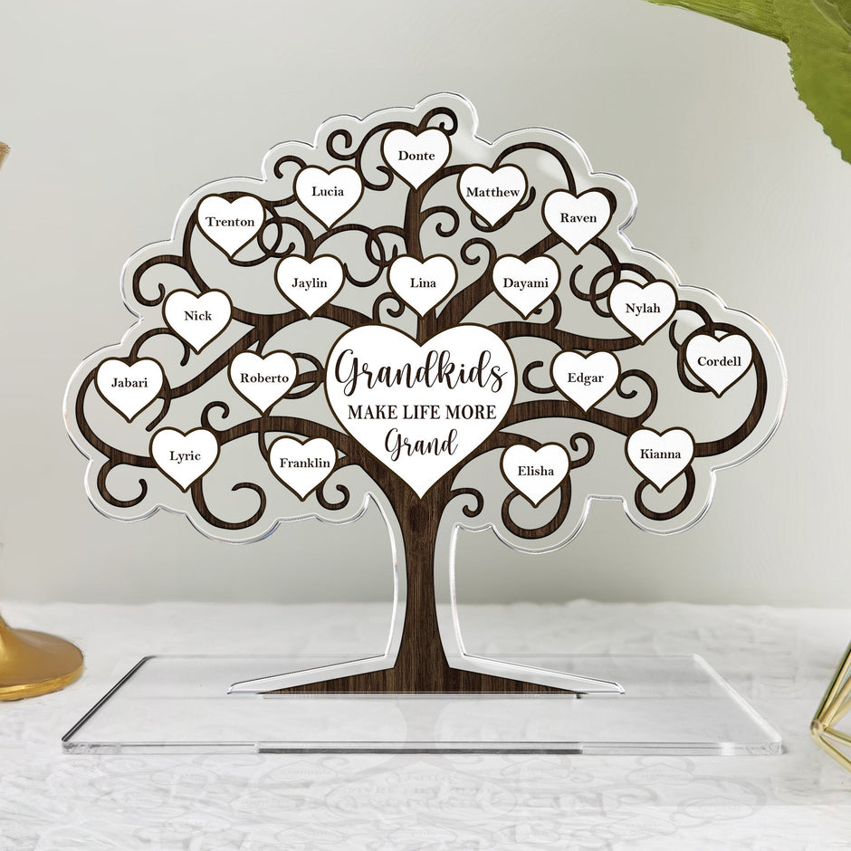 Grandkids Make Life More Grand - Personalized Acrylic Plaque – Macorner