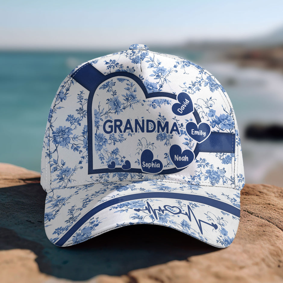 Grandma Floral Version - Personalized Classic Cap - Christmas Gift For ...