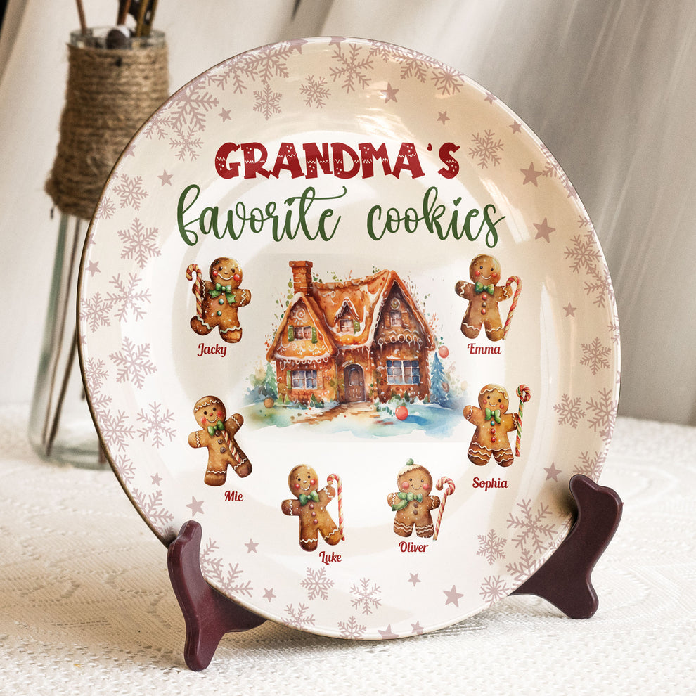 Grandma's Favorite Cookies - Personalized Ceramic Plate - Gift For Gra ...