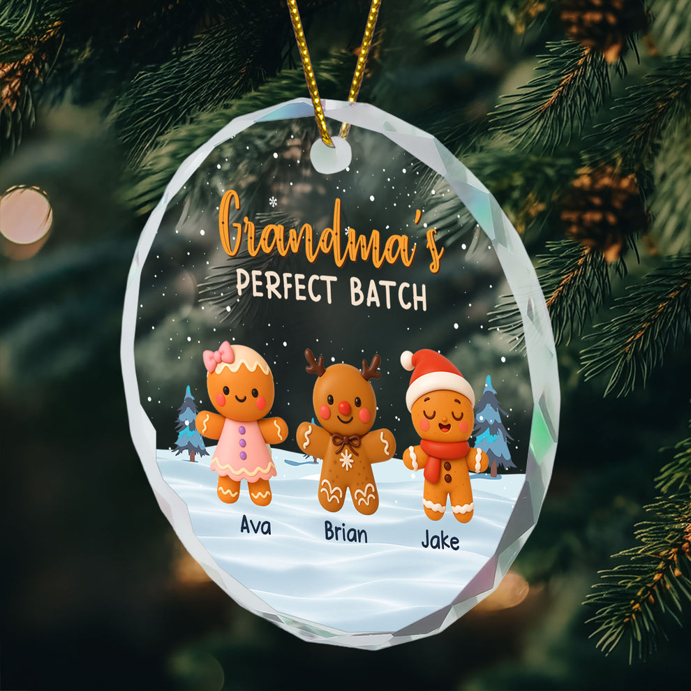 Grandma's Perfect Batch - Personalized Glass Ornament – Macorner