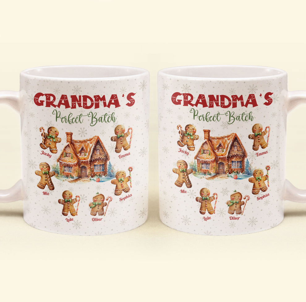 Grandma's Perfect Batch Christmas With Grandkid's Names - Personalized ...