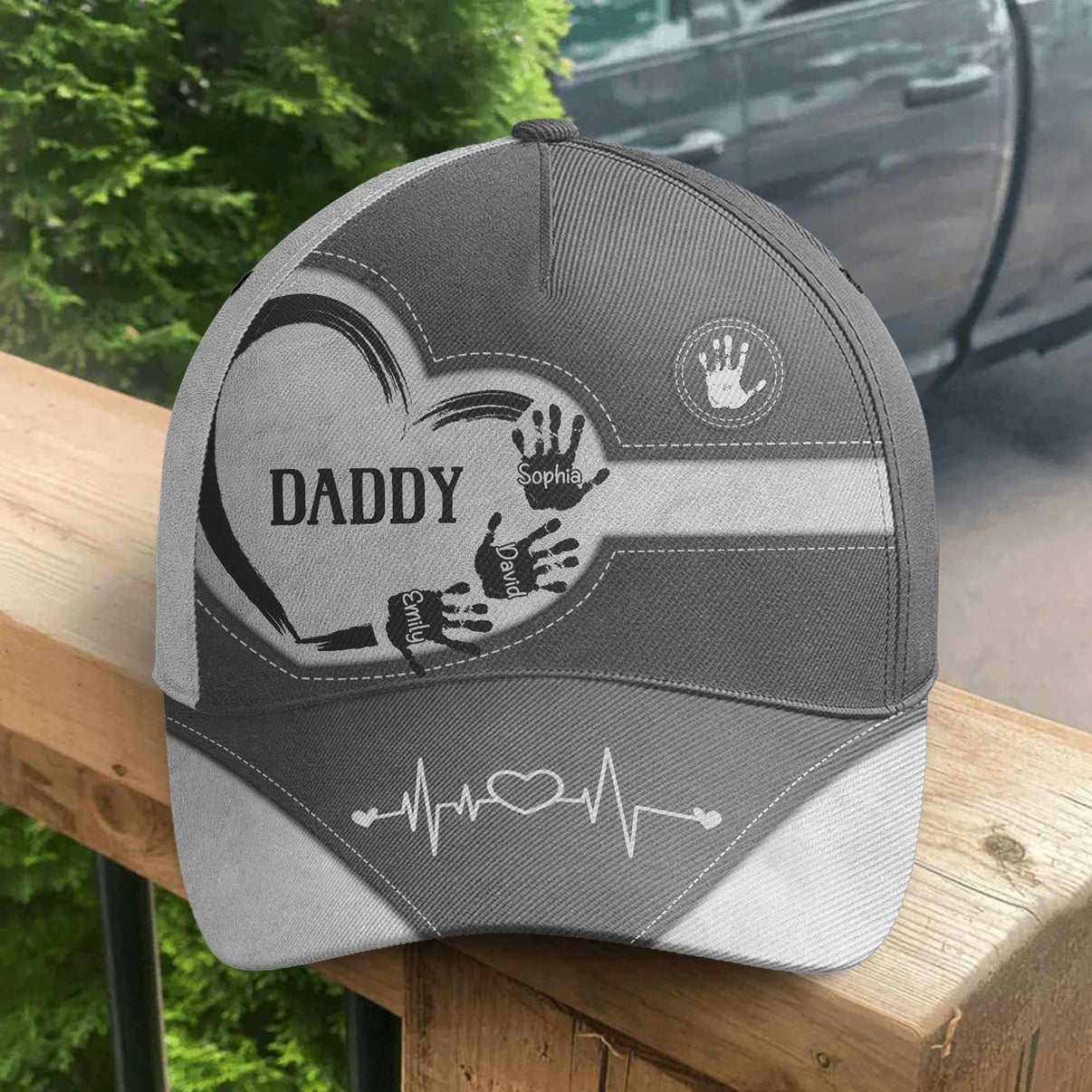 Grandpa Dad Kids Handprints - Personalized Classic Cap – Macorner