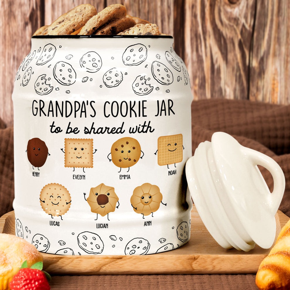 Grandpa & Grandma's Cookie Jar To Be Shared With Kids - Personalized ...