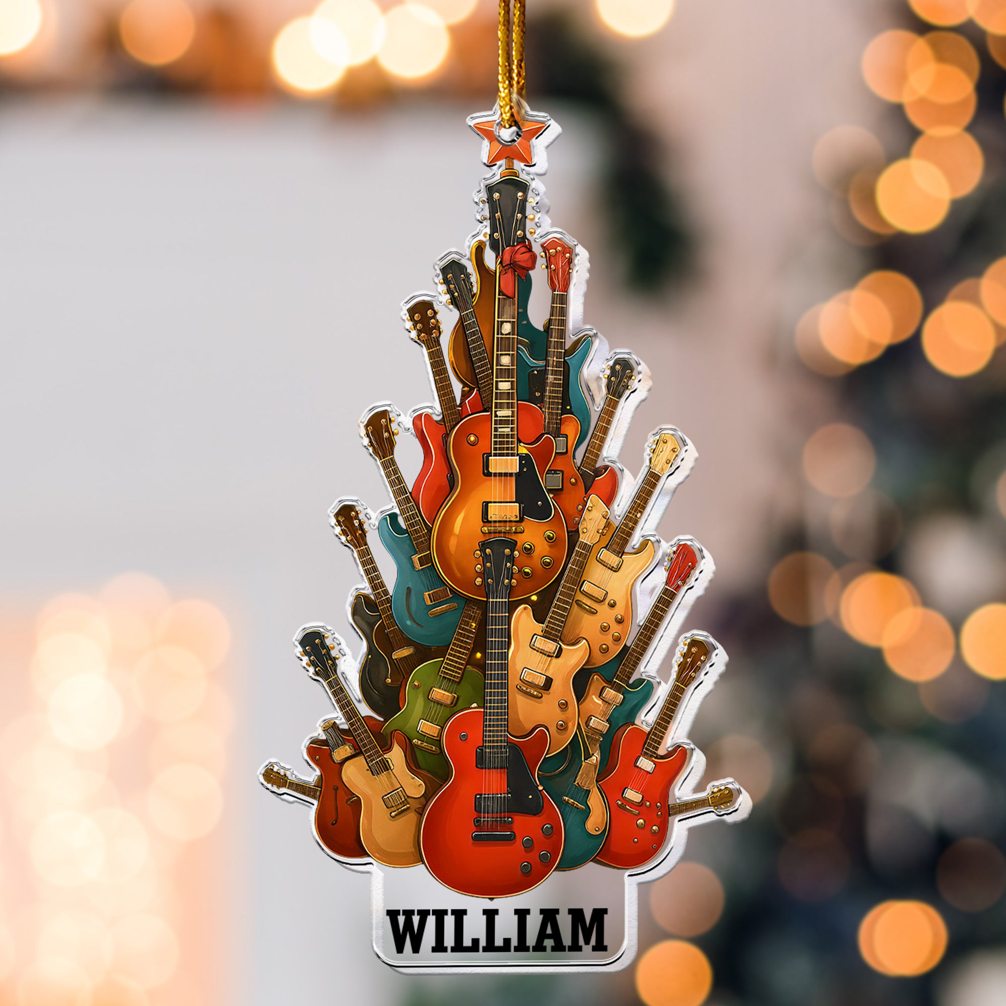 Guitar Christmas Tree - Personalized Acrylic Ornament – Macorner