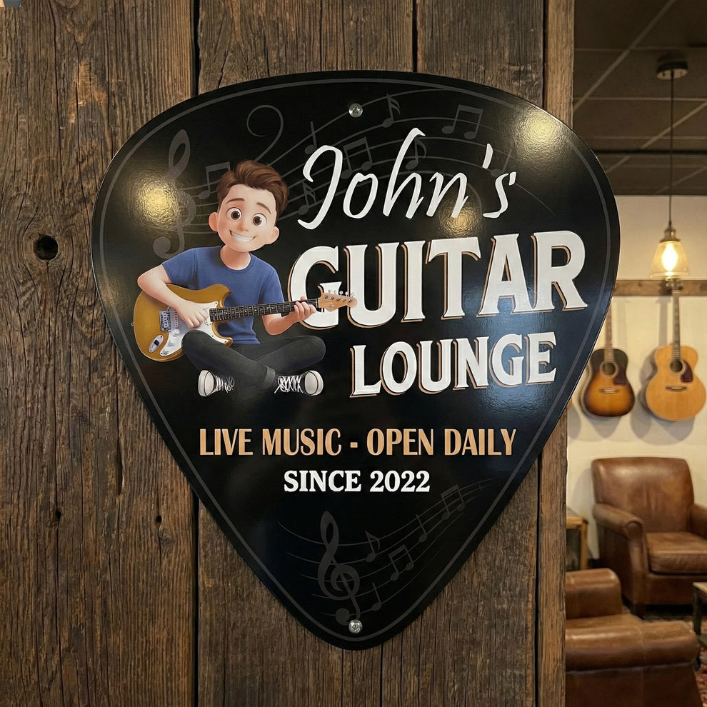 Guitar Lounge - Personalized Metal Sign – Macorner
