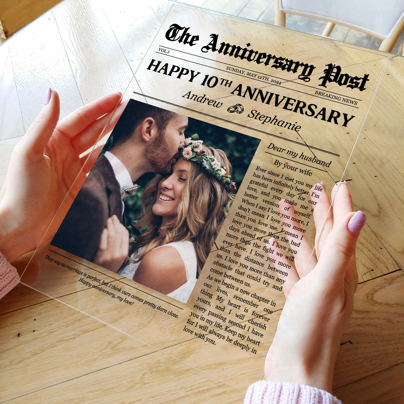 Happy Anniversary My Love - Personalized Acrylic Plaque – Macorner