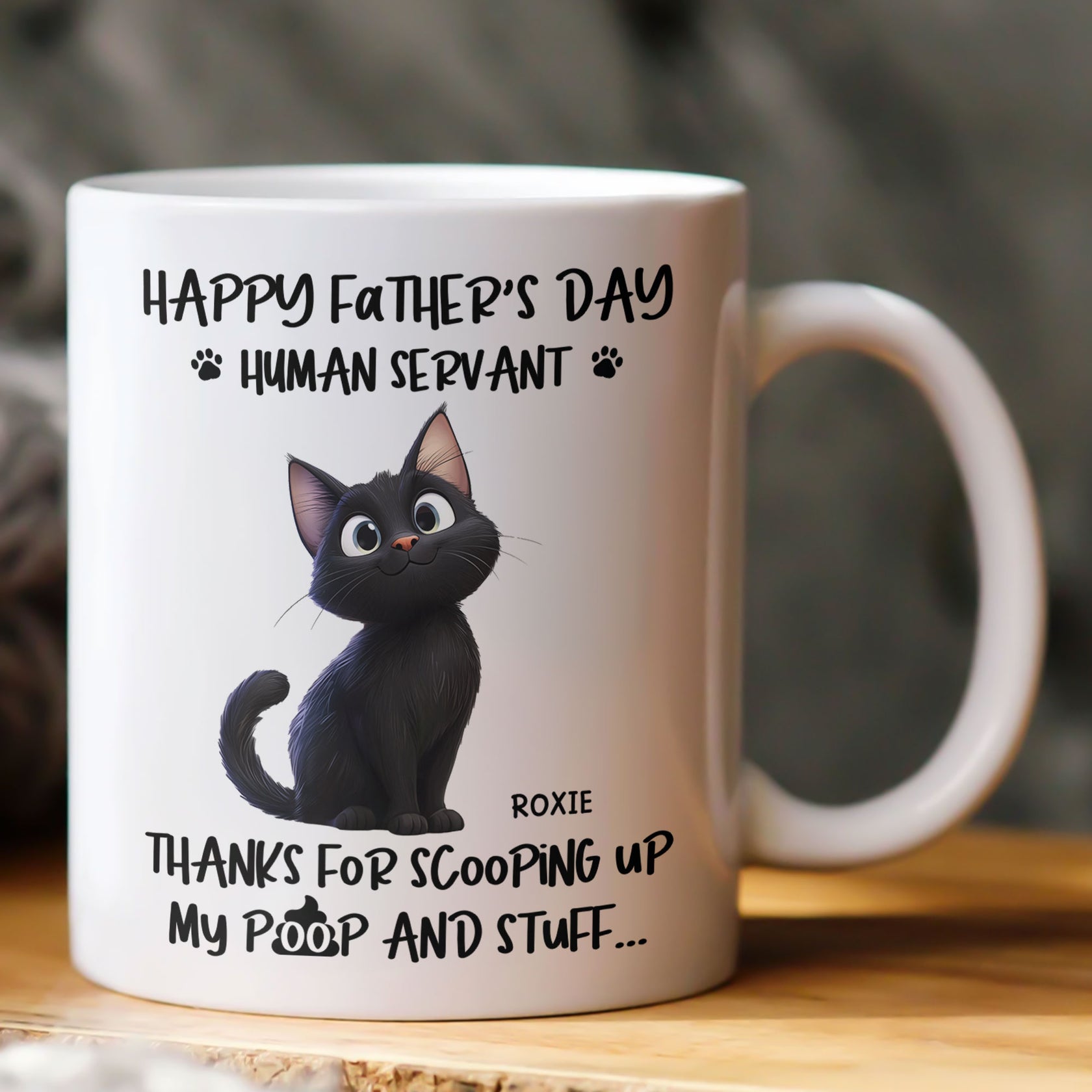 Happy Father's Day, Human Servant - Personalized Mug – Macorner