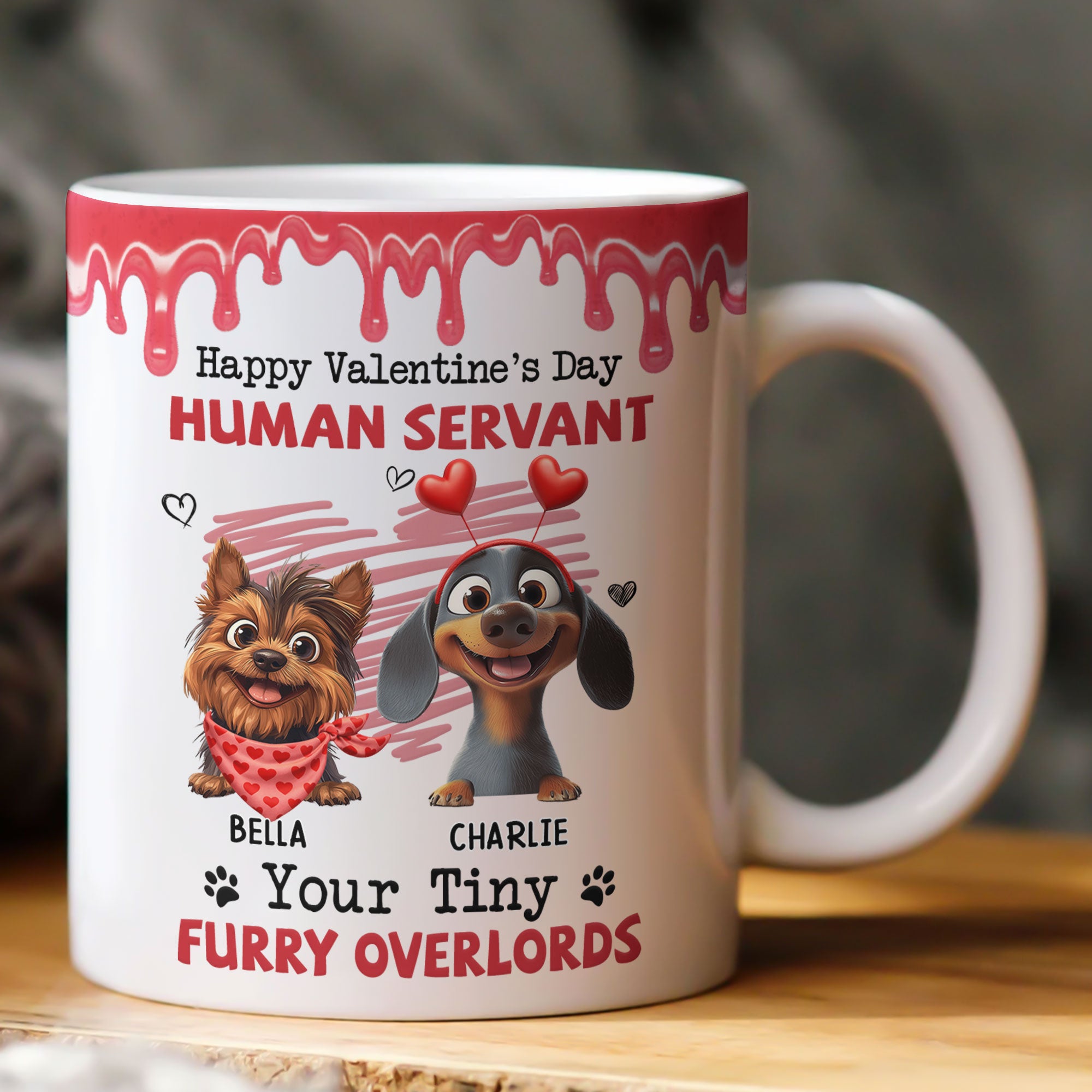 Happy Valentine's Day Human Servant - Personalized Mug – Macorner