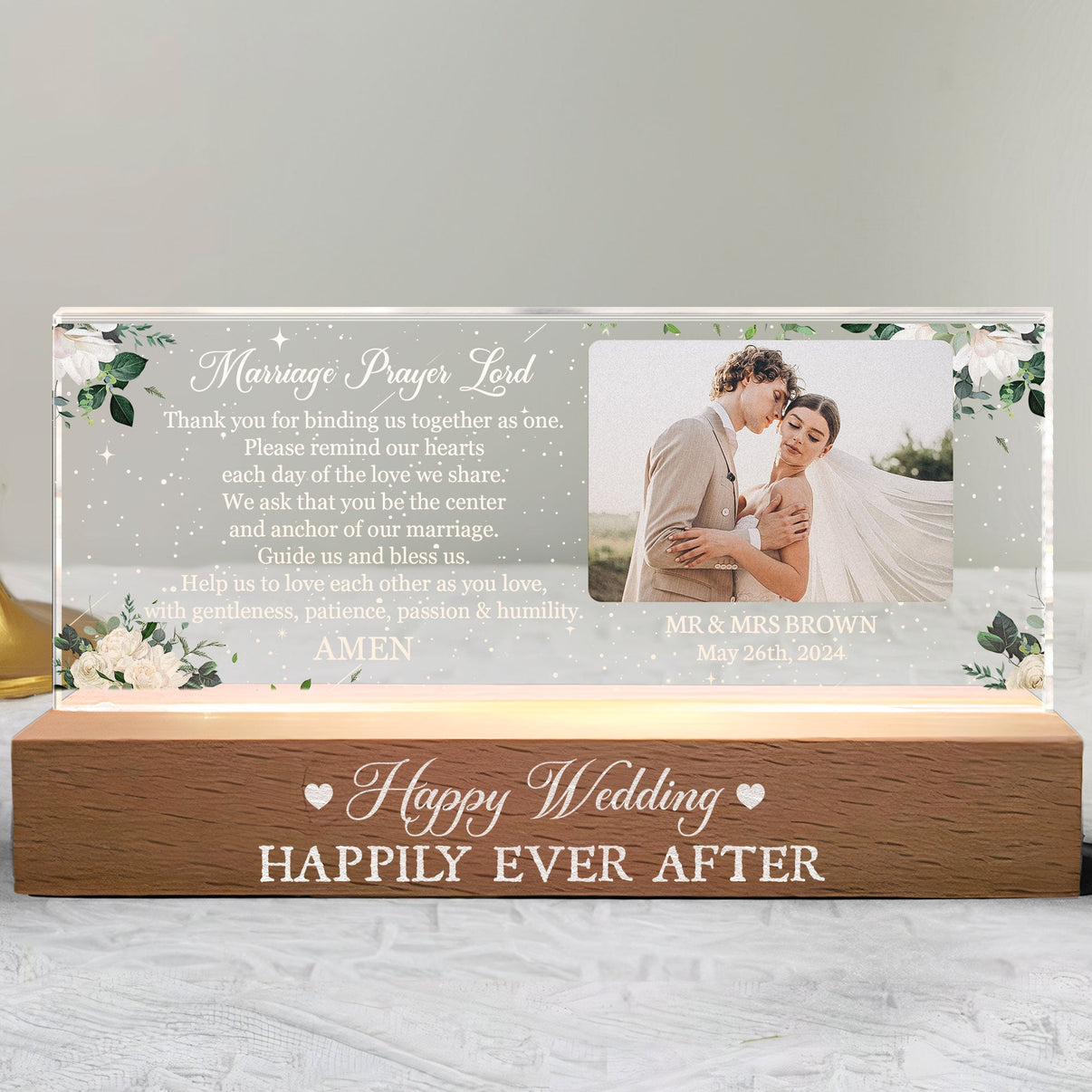 Happy Wedding Thank You For Binding Us Together - Personalized Photo ...