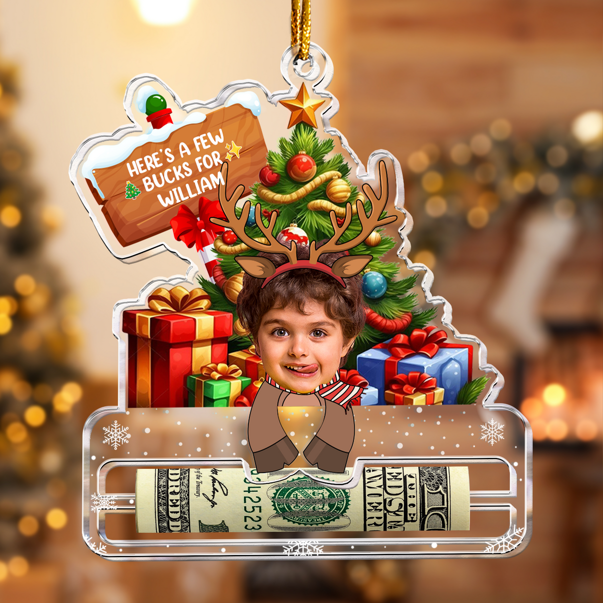Here's A Few Bucks For Christmas Santa Money Holder - Personalized ...