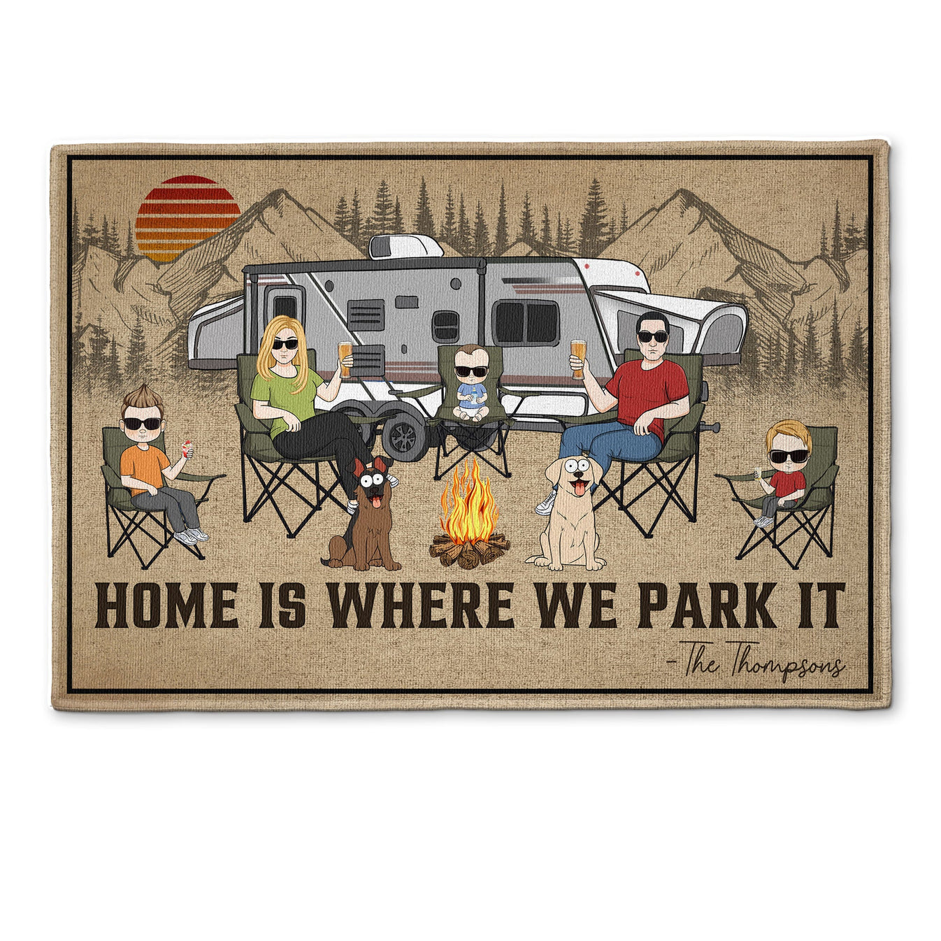Home Is Where We Park It - Personalized Doormat – Macorner