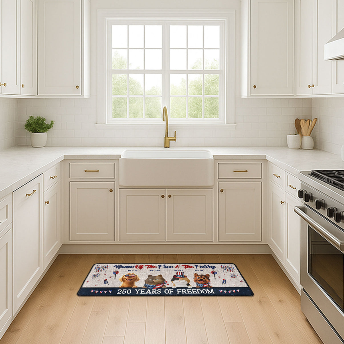 Home Of The Free - 250 Years Of Freedom - Personalized Runner Rug ...