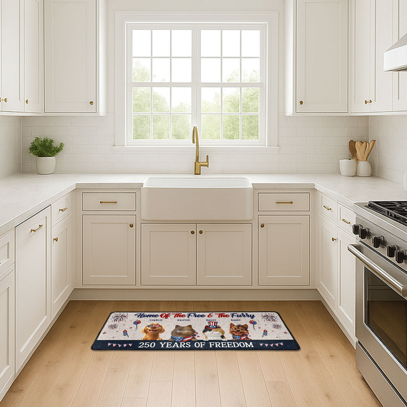 Home Of The Free - 250 Years Of Freedom - Personalized Runner Rug ...