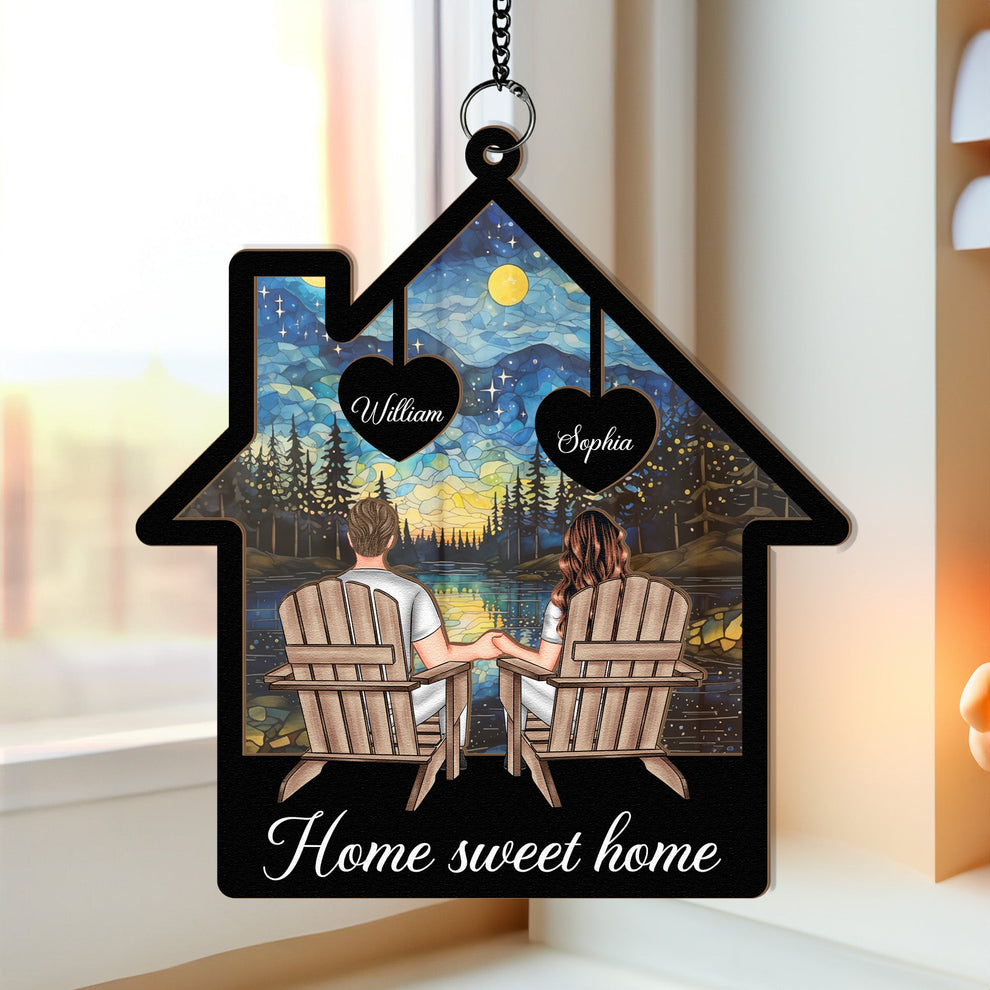 Home Sweet Home - Personalized Window Hanging Suncatcher Ornament ...