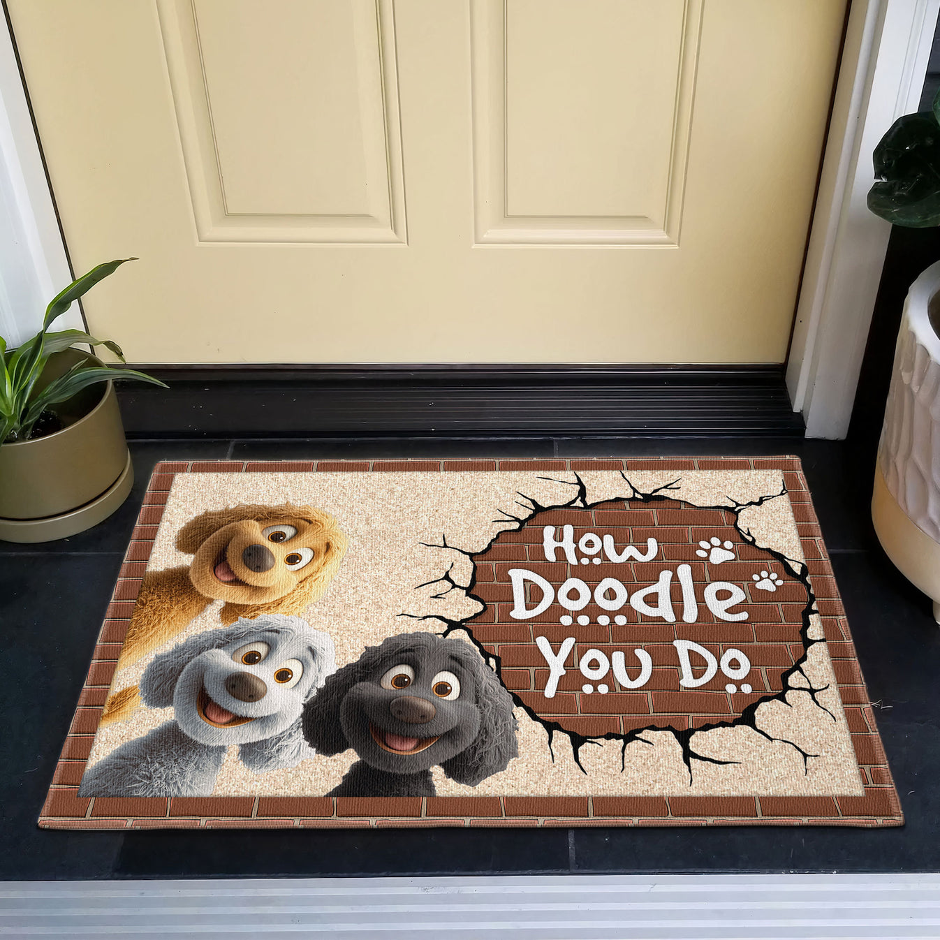 How Doodle You Do - Goldendoodle, Labradoodle - Personalized Doormat ...