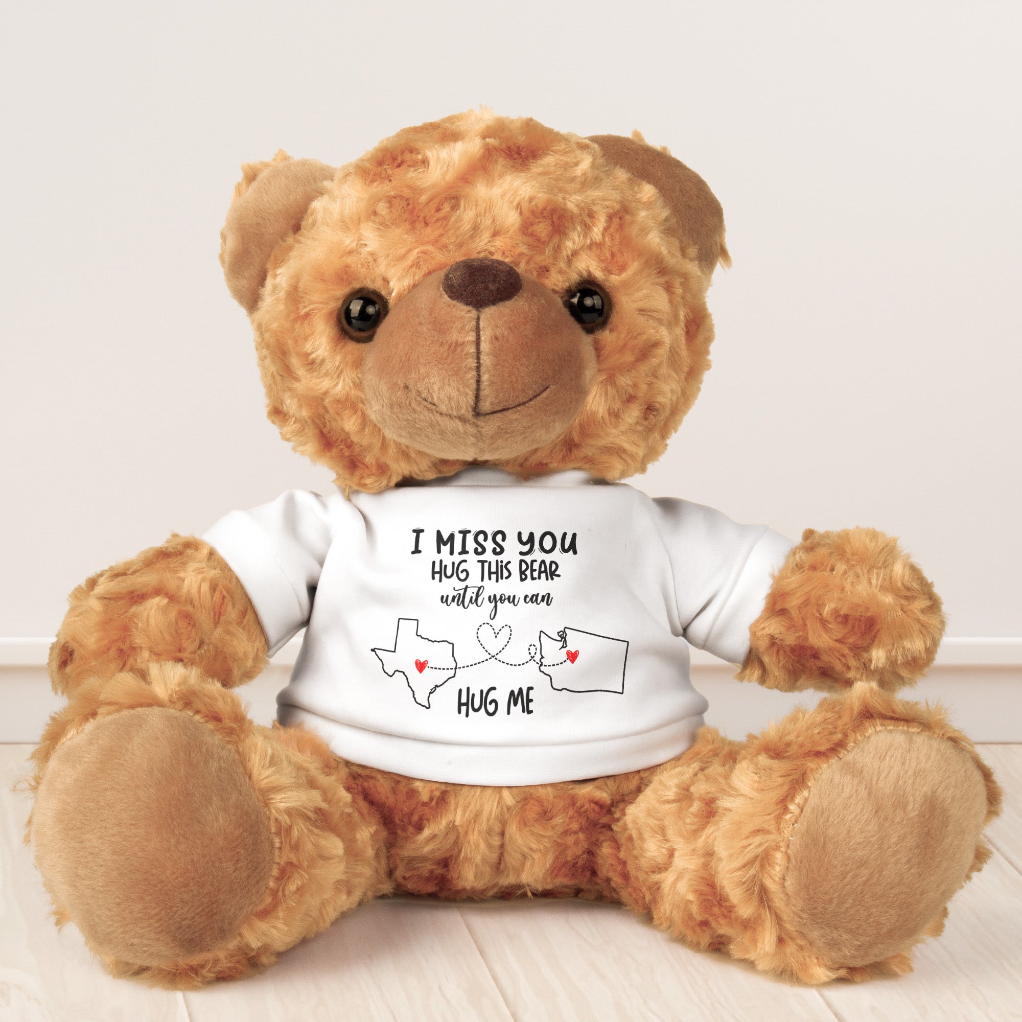 Hug This Bear Until You Can Hug Me - Teddy Bear With Personalized Shirt ...