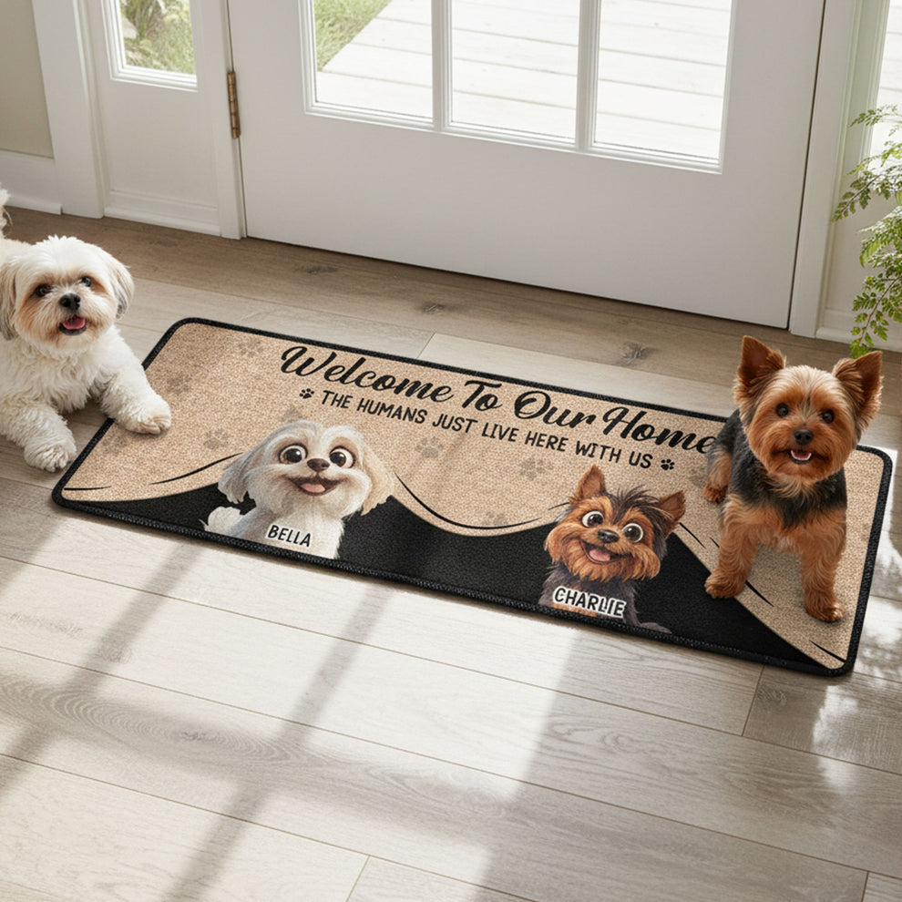 Human Just Live Here With Us - Personalized Runner Rug – Macorner