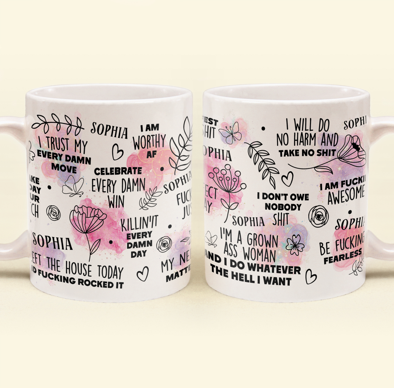 I Am F*cking Perfect Just The Way I Am Affirmations Gift - Personalized ...