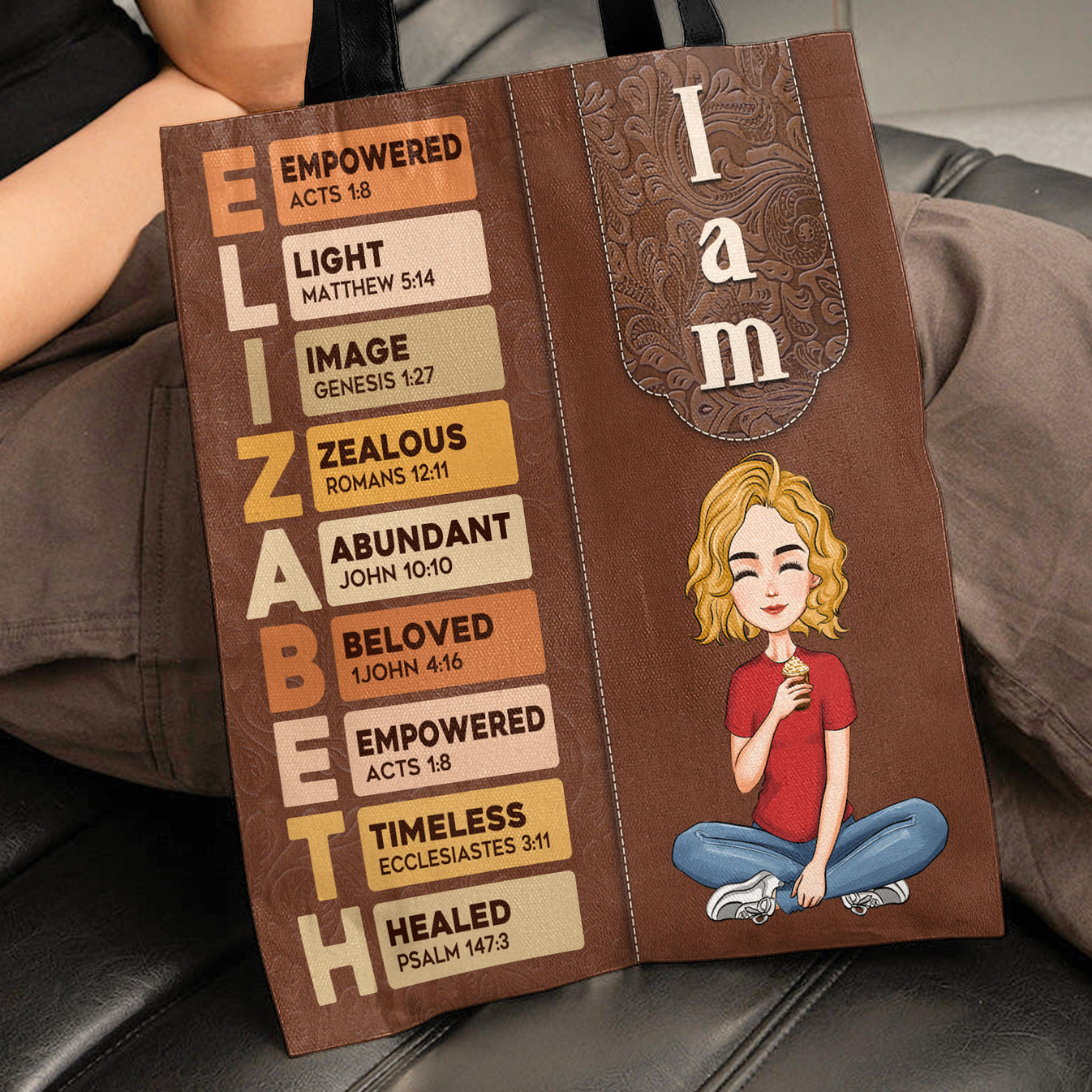 I Am Name Letter - Personalized Tote Bag – Macorner