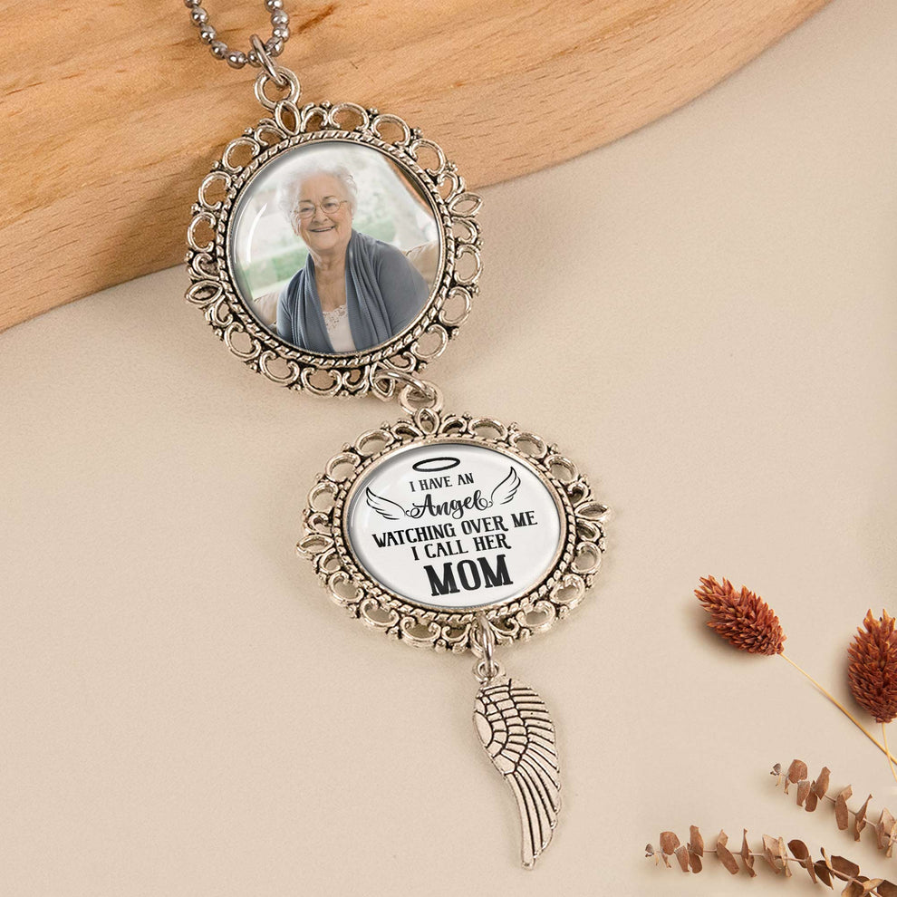 I Have An Angel Watching Over Me - Personalized Photo Car Ornament ...