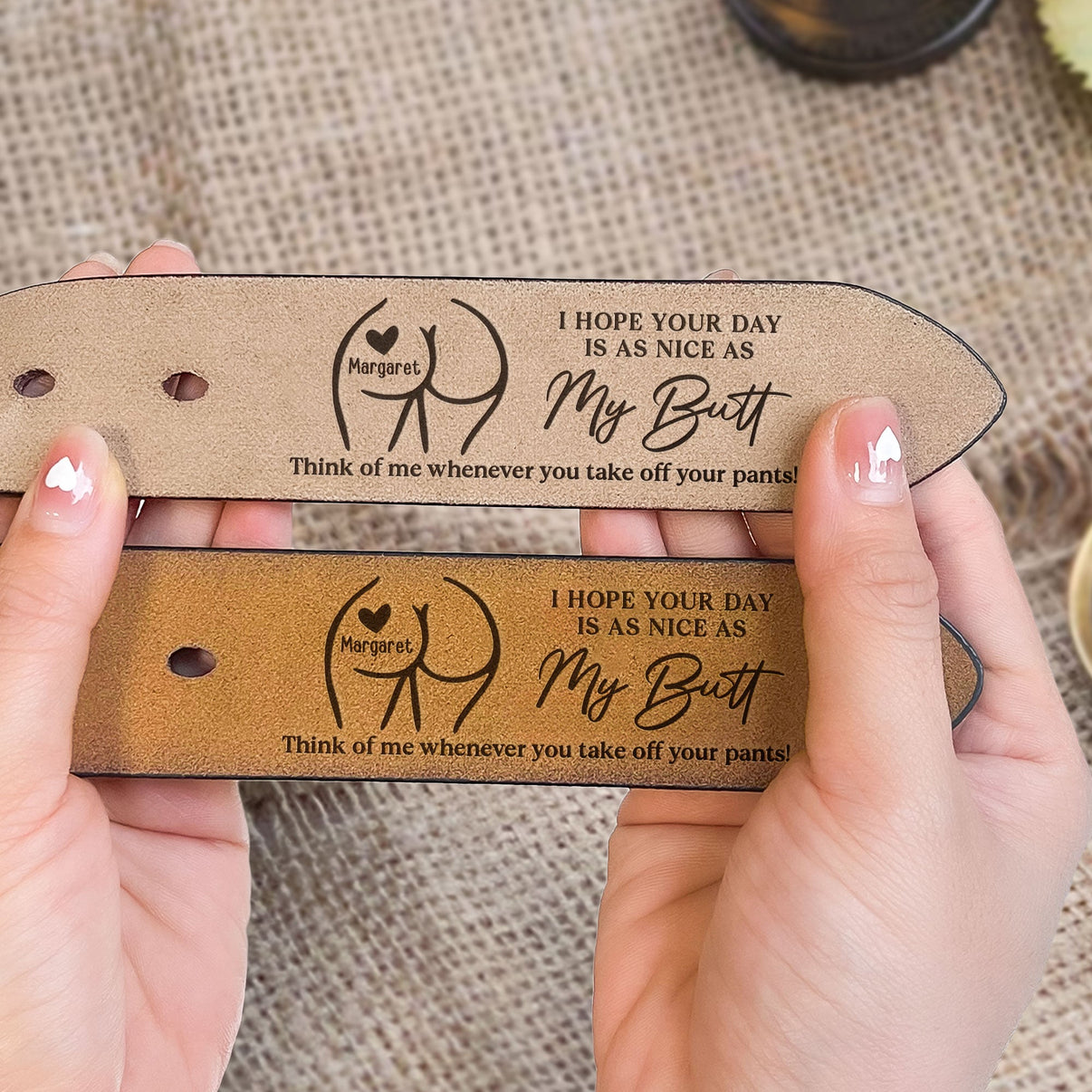 I Hope Your Day Is Nice - Personalized Engraved Leather Belt – Macorner