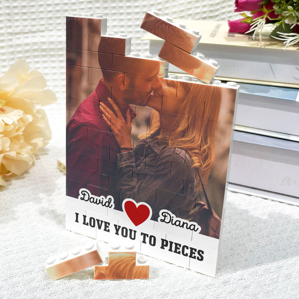 I Love You To Pieces - Personalized Photo Building Brick – Macorner