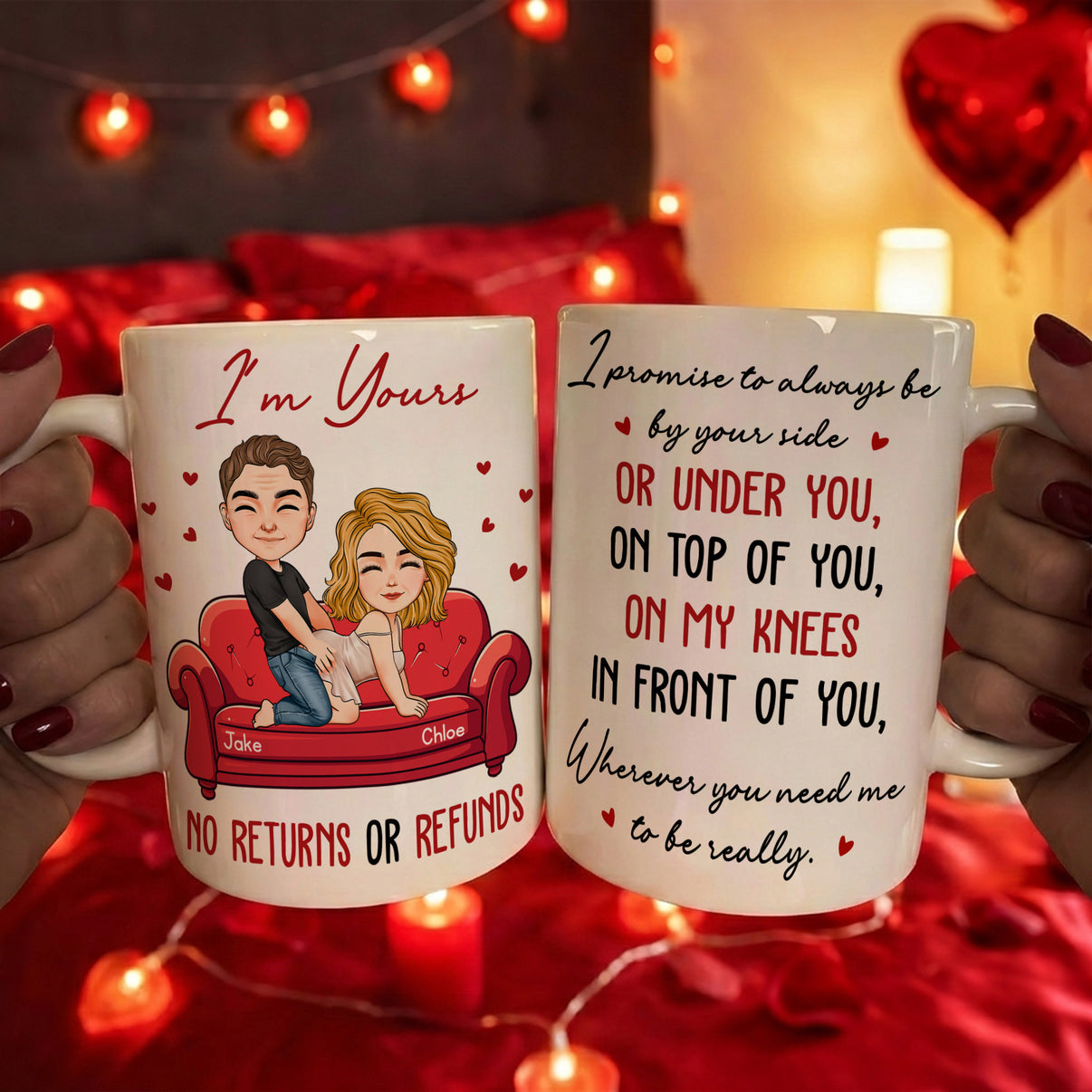 I Promise To Always Be By Your Side Or Under You On Top Of You - Fun Mug For Him, Her ...
