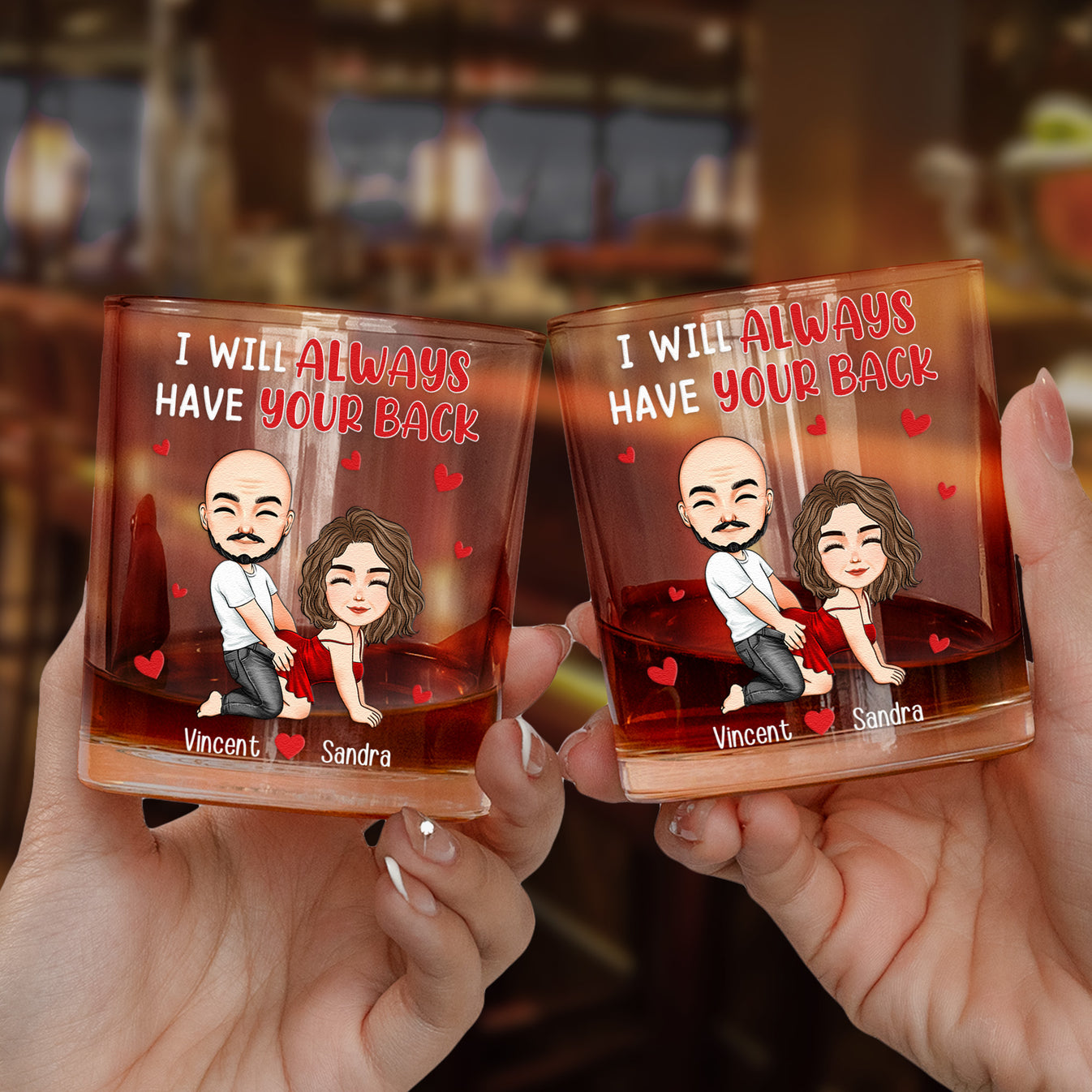 I Will Always Have Your Back - Personalized Whiskey Glass – Macorner