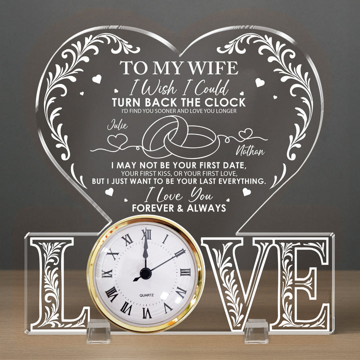 I Wish I Could Turn Back The Clock Anniversary Gift - Personalized Acr ...