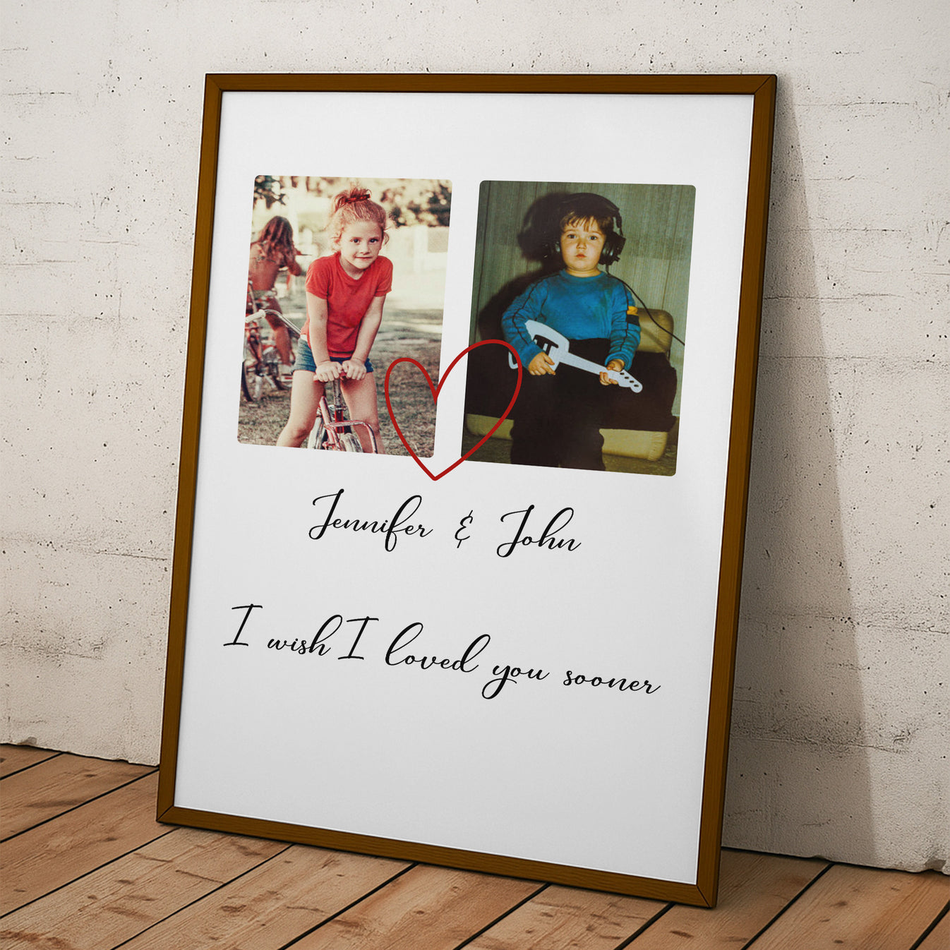 I Wish I Loved You Sooner - Custom Childhood Couples Photo - For Him ...