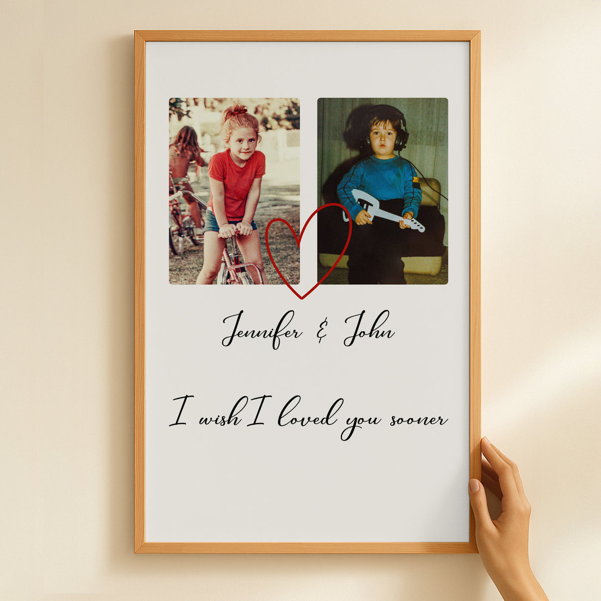 I Wish I Loved You Sooner - Custom Childhood Couples Photo - For Him ...