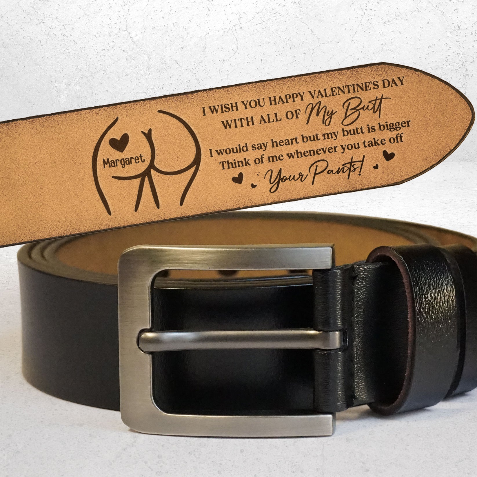 I Wish You Happy Valentine's Day With All Of My Butt - Personalized En ...