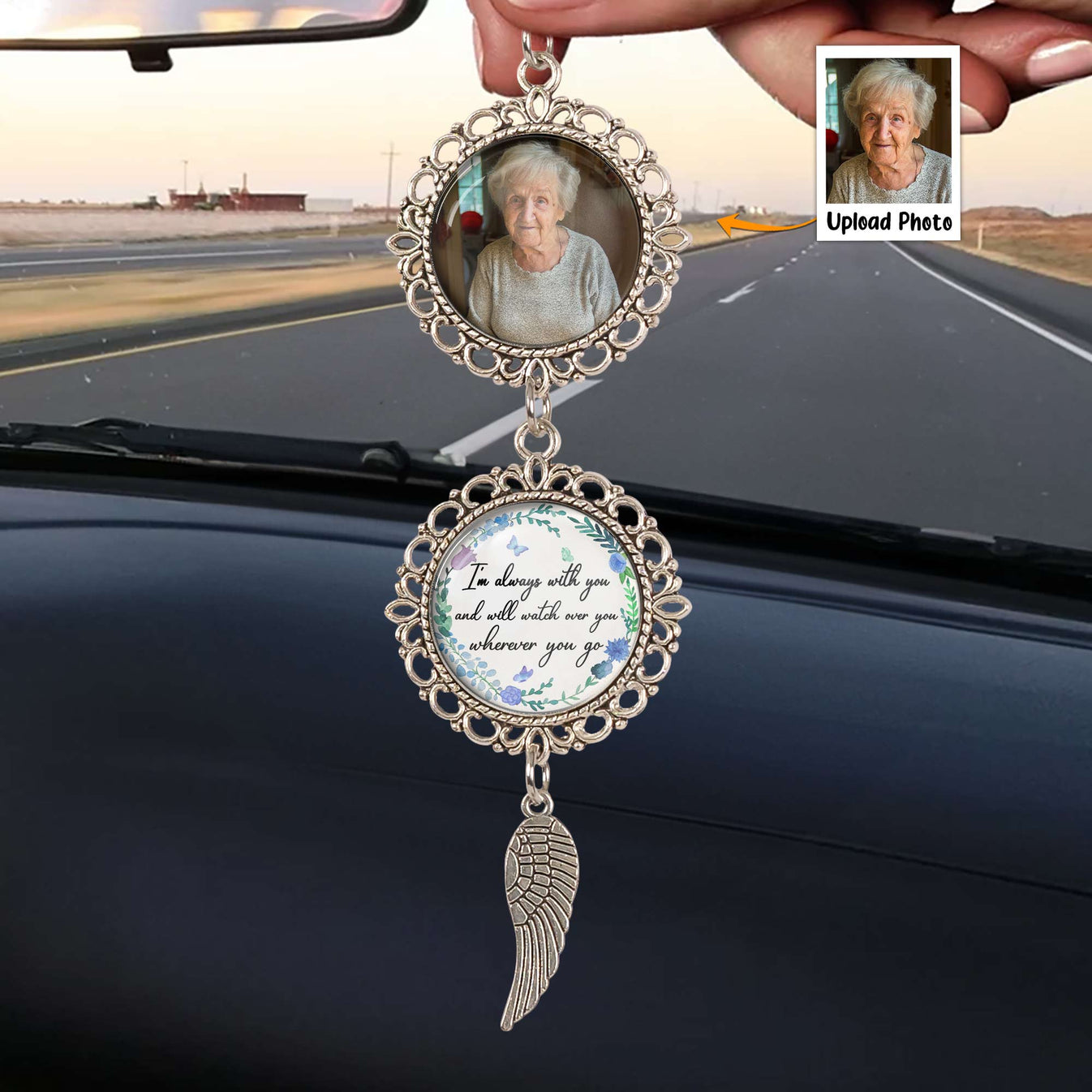 I'm Always With You And Will Watch Over You - Personalized Photo Car O ...