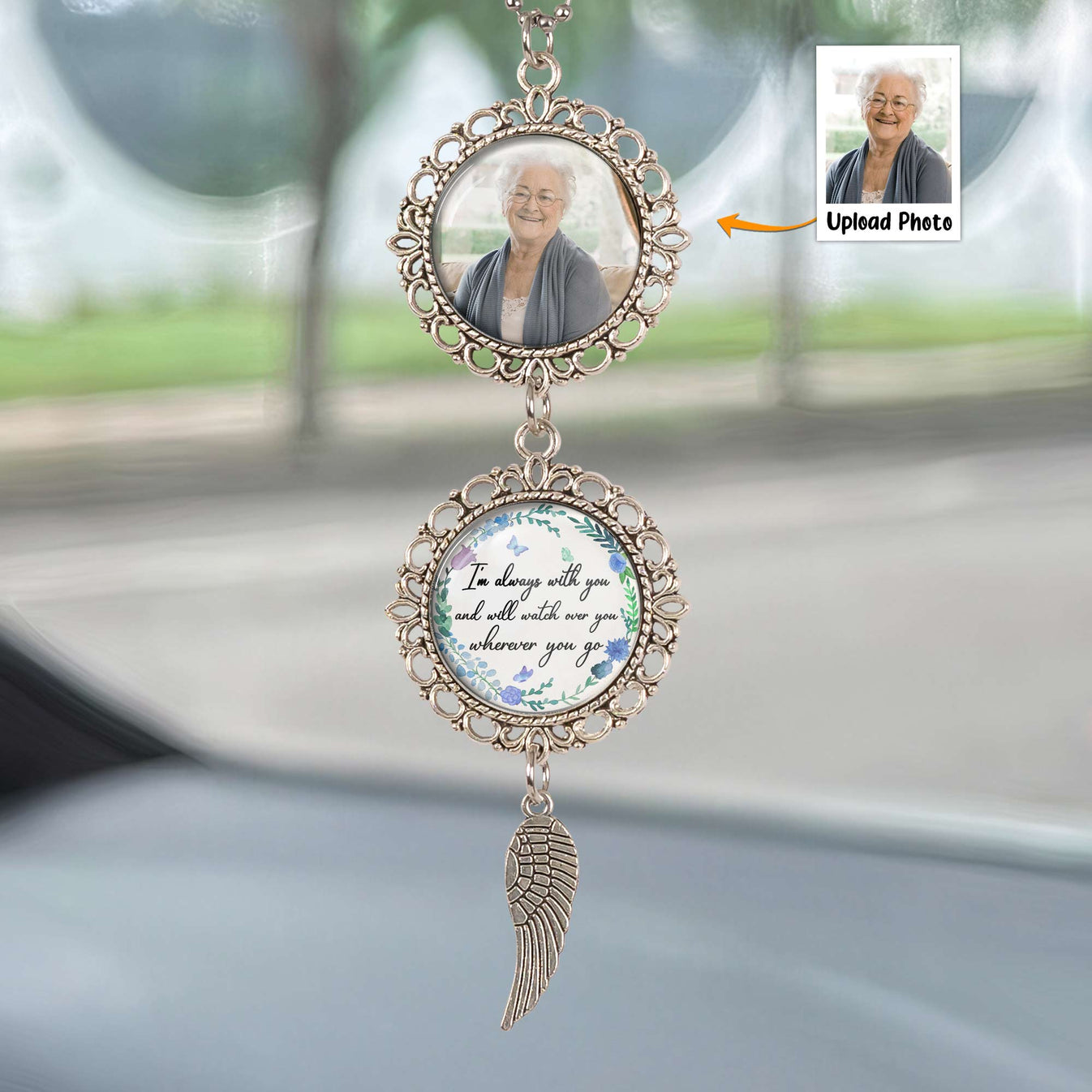 I'm Always With You And Will Watch Over You - Personalized Photo Car O ...