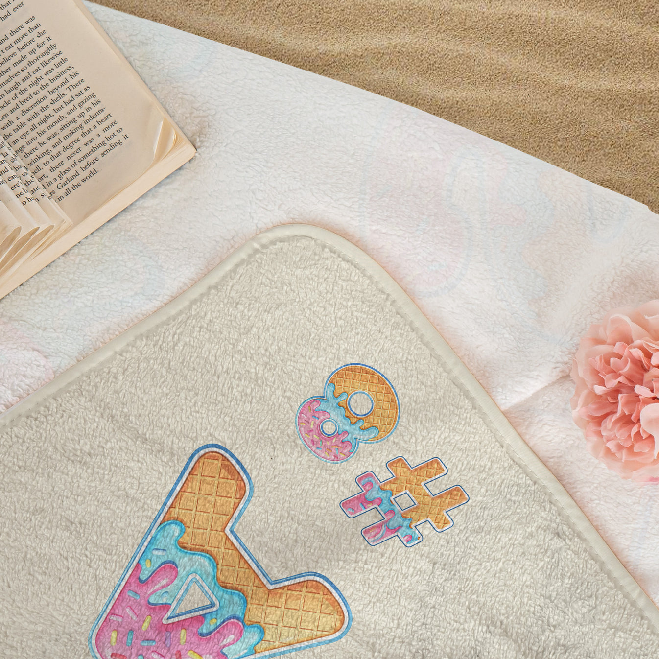 Ice Cream Drip Custom Name - Personalized Quick-Dry Beach Towel – Macorner