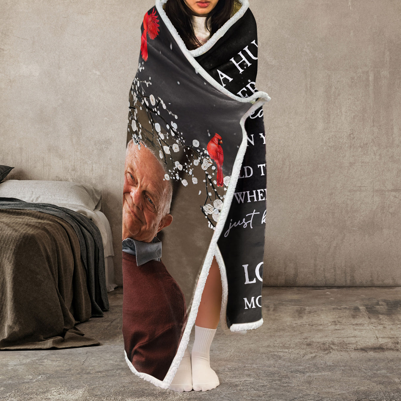 I'm Sending You My Love And Hugs - Personalized Photo Wearable Blanket ...