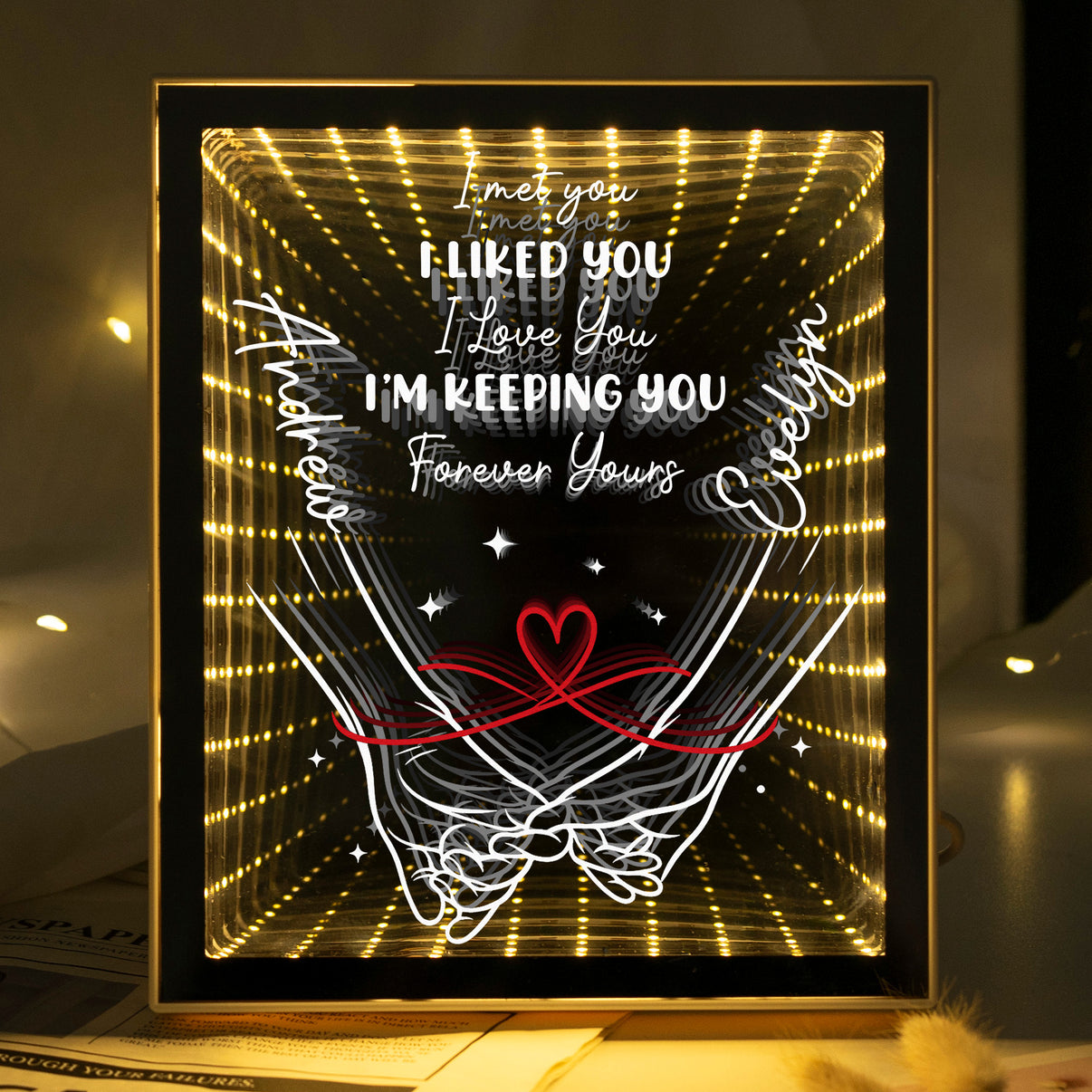 Infinity I’m Keeping You Forever Yours - Personalized Infinity Mirror ...
