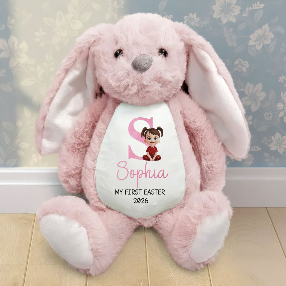 Initial Name Cute Cartoon - Personalized Bunny Plush – Macorner