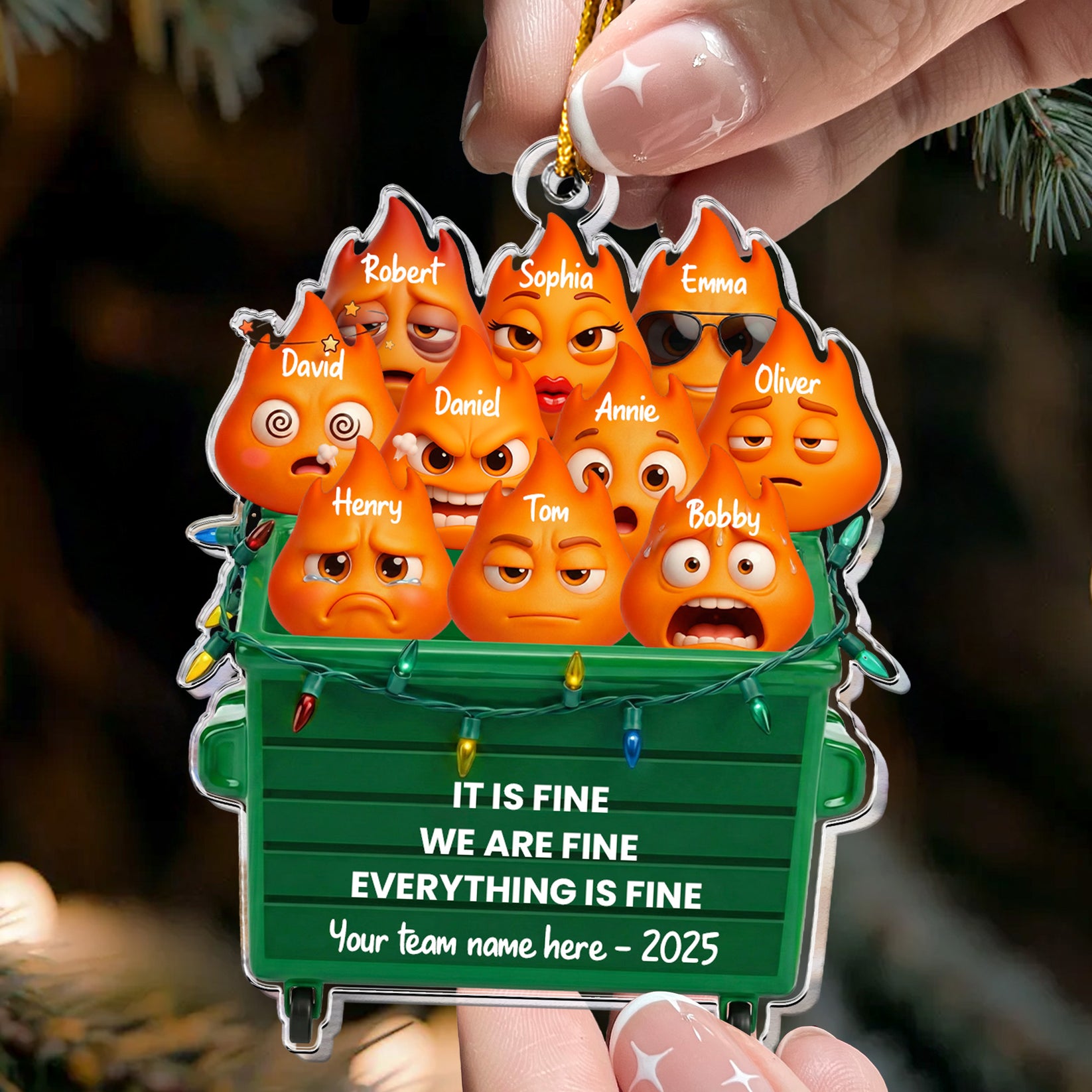 It Is Fine We Are Fine Everything Is Fine - Funny White Elephant Party ...