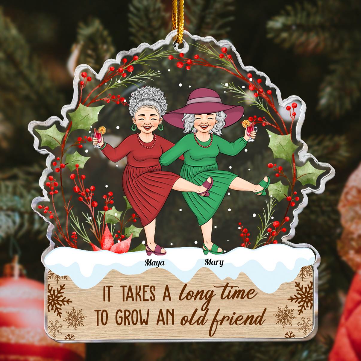 It Takes A Long Time To Grow An Old Friend - Personalized Acrylic ...
