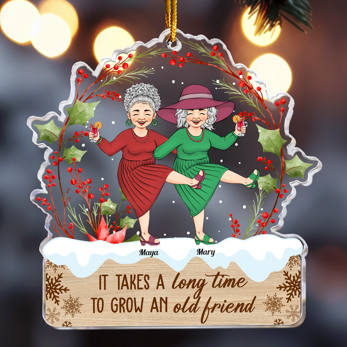It Takes A Long Time To Grow An Old Friend - Personalized Acrylic ...