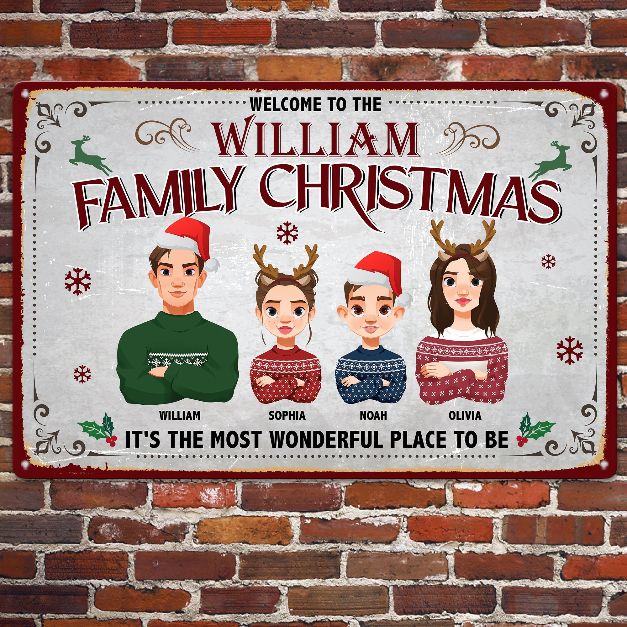 It's The Most Wonderful Place To Be - Personalized Metal Sign – Macorner