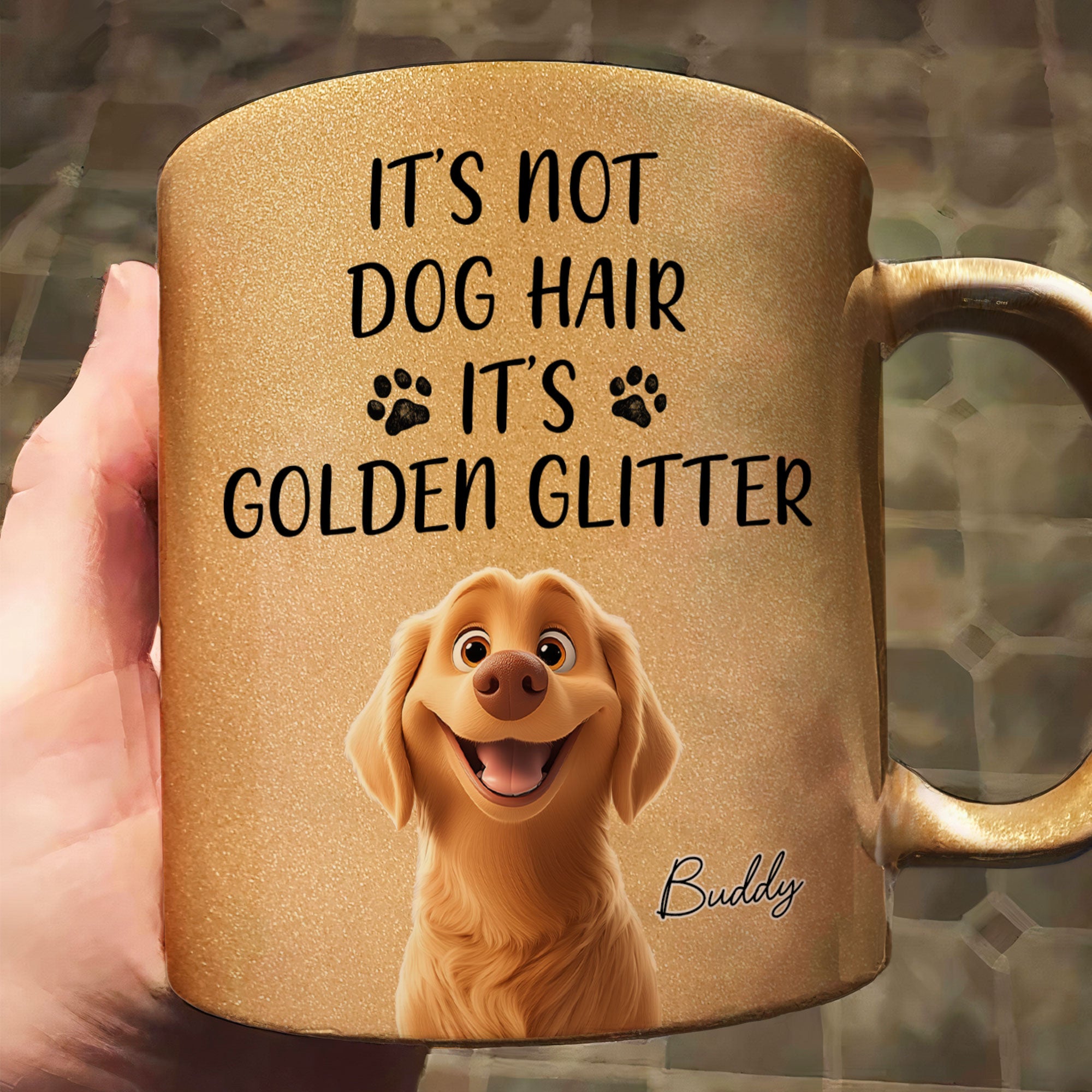 It's Golden Glitter - Personalized Glitter Coffee Mug – Macorner