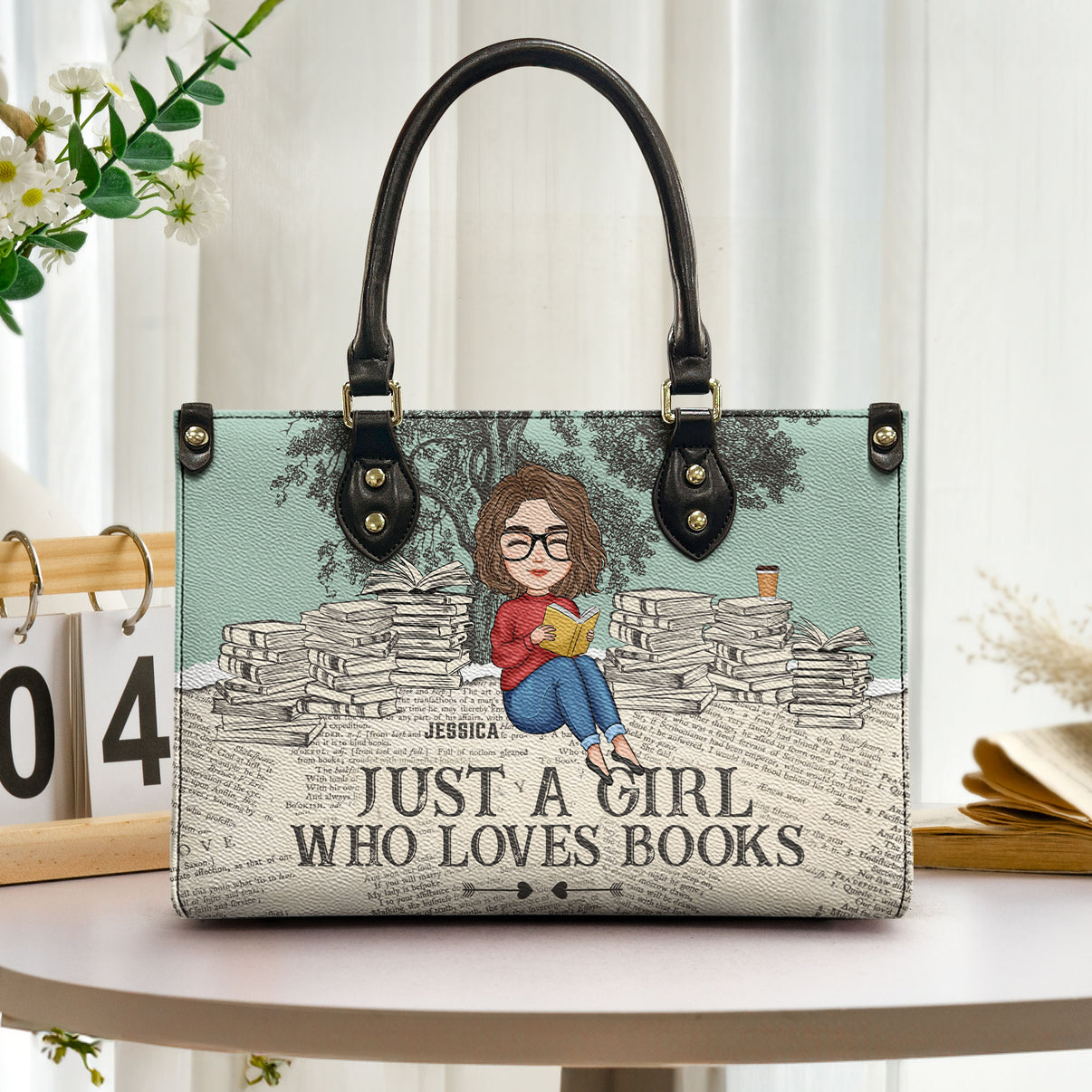 Just A Girl Who Loves Books - Personalized Leather Bag – Macorner