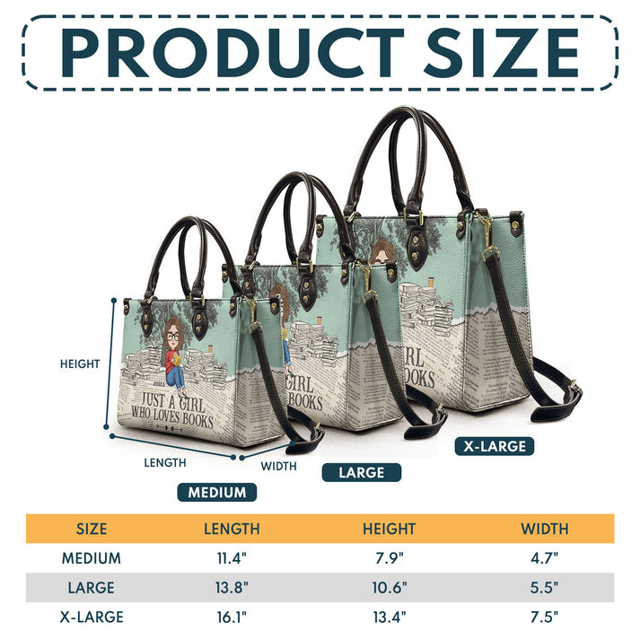 Just A Girl Who Loves Books - Personalized Leather Bag – Macorner