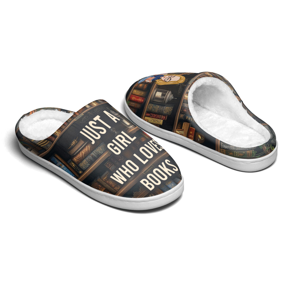 Just A Girl Who Loves Books - Personalized Slippers – Macorner