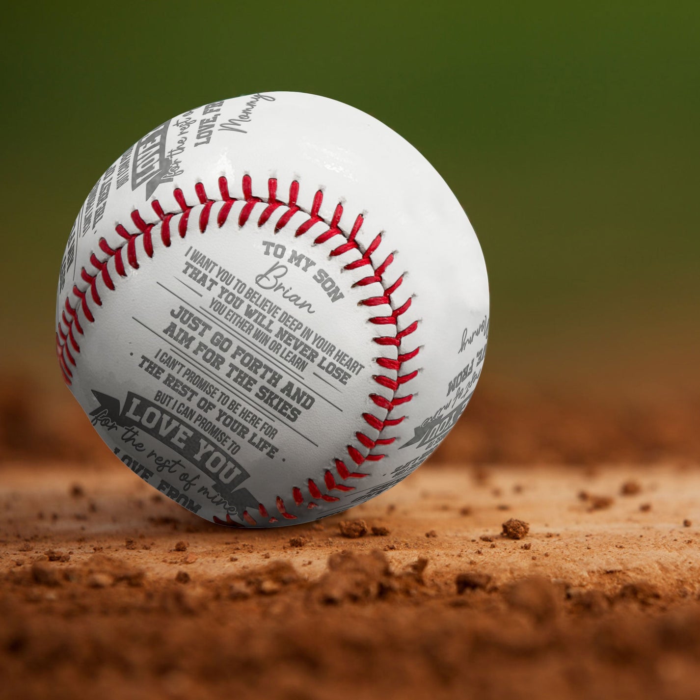 Just Go Forth And Aim For The Skies - Personalized Engraved Baseball ...