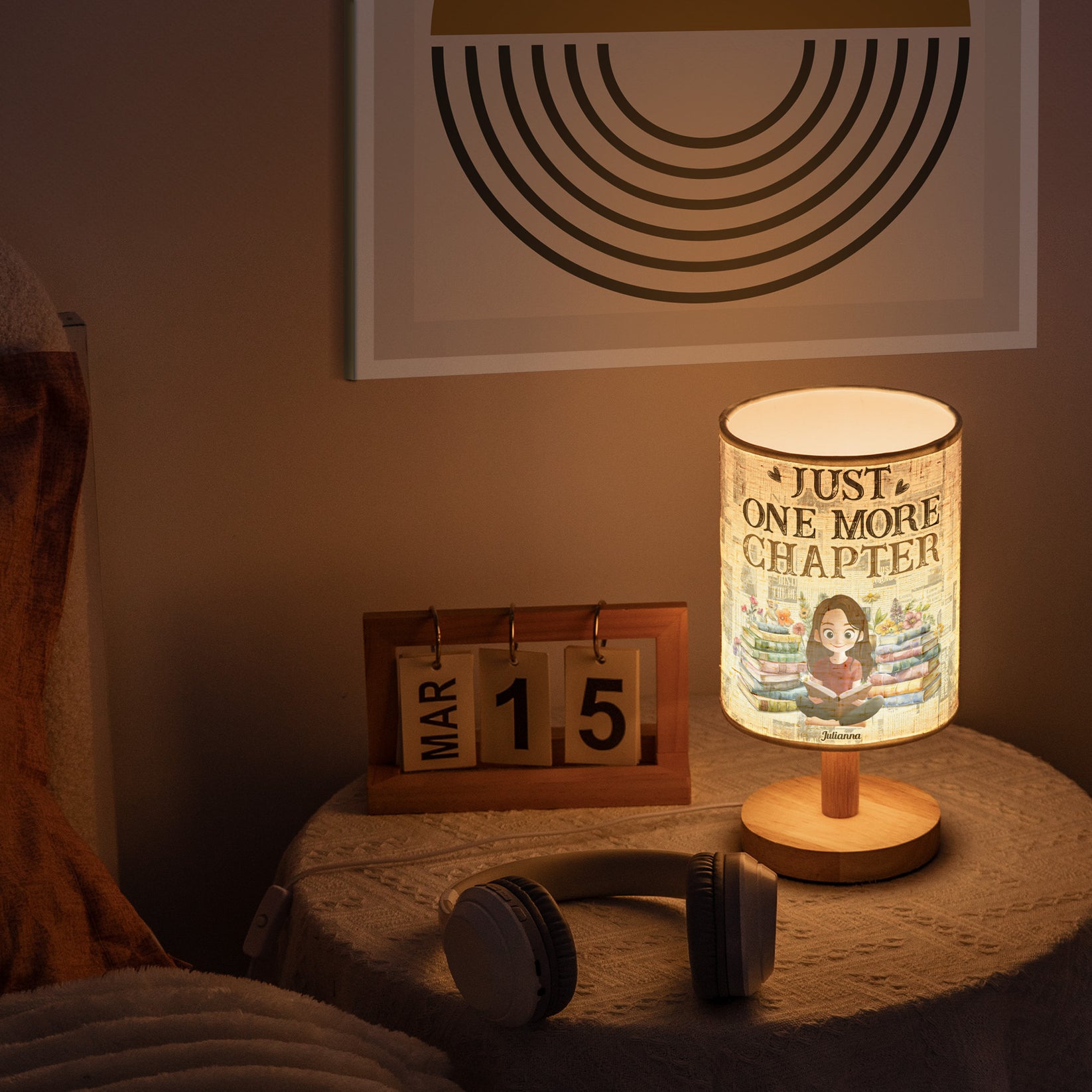 Just One More Chapter - Personalized Fabric Lamp – Macorner